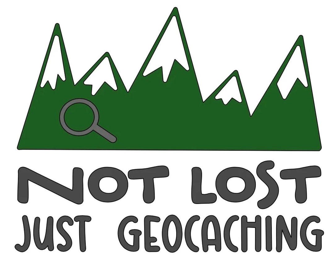 Geocaching Vinyl Sticker, Not Lost Just Geocaching - Etsy
