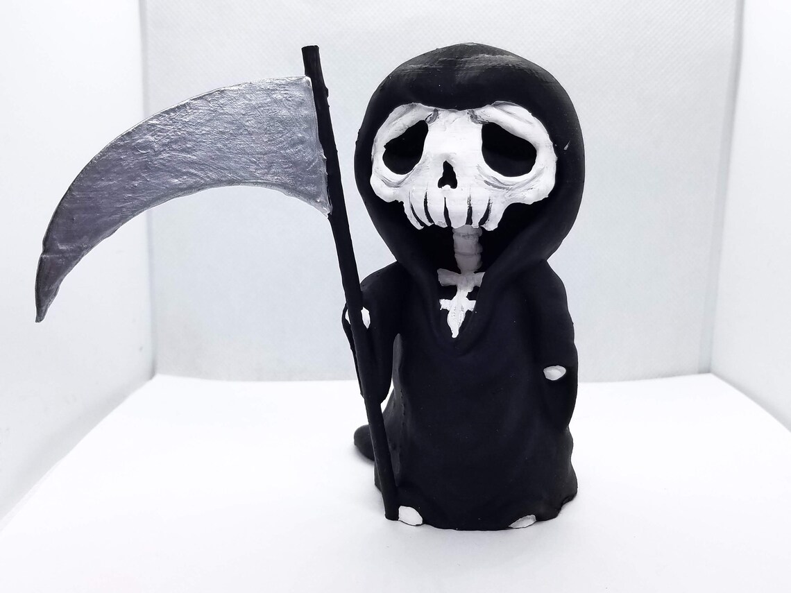 Sad Grim Reaper Figurine Hand Painted 3D Printed - Etsy Canada