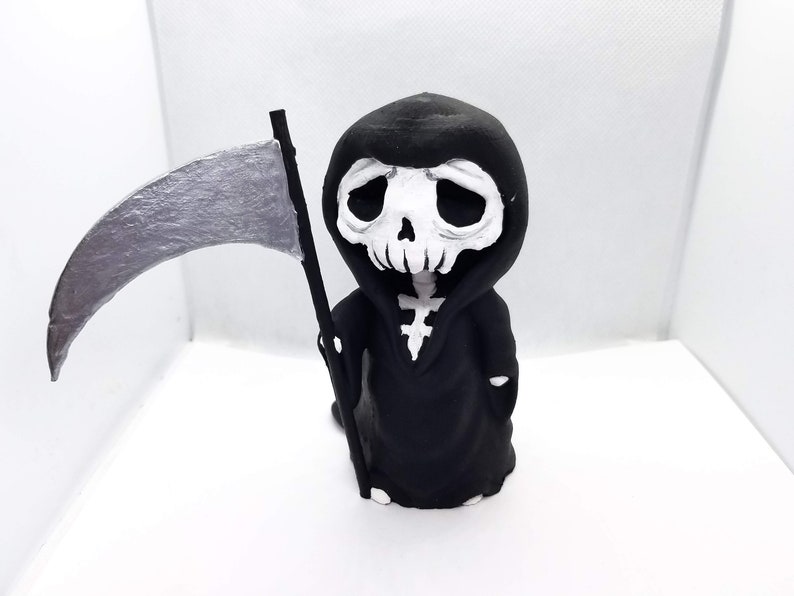 Sad Grim Reaper Figurine Hand Painted 3D Printed - Etsy