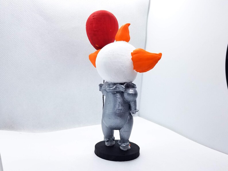 Creepy Clown With Balloon on a Wire Sculpture Figurine Hand | Etsy