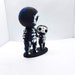 Skeleton Dad and Child Sculpture Figurine Hand Painted 3D - Etsy