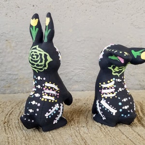 Original Sugar Skull Bunny Figurine Hand Painted 3D Printed Series 2 - Etsy