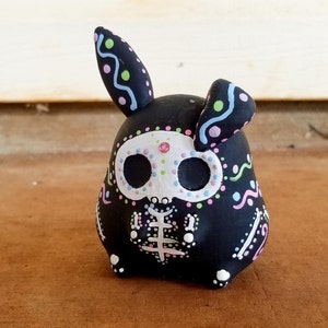 Original Sugar Skull Bunny Figurine Hand Painted 3D Printed - Etsy
