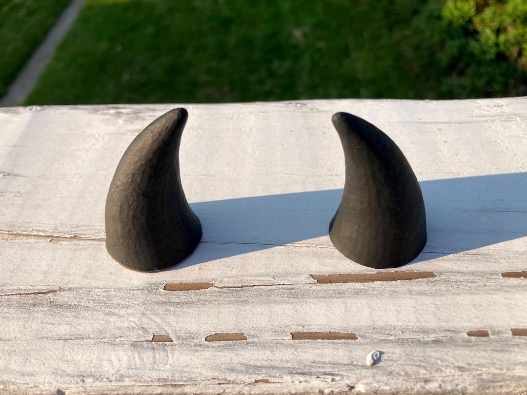 Matte Black Devil Horns for Cosplay or Helmets - Etsy