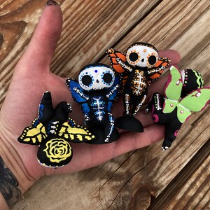 Skeleton Pixie Butterfly Series Sculptures Figurine Hand Painted 3D ...