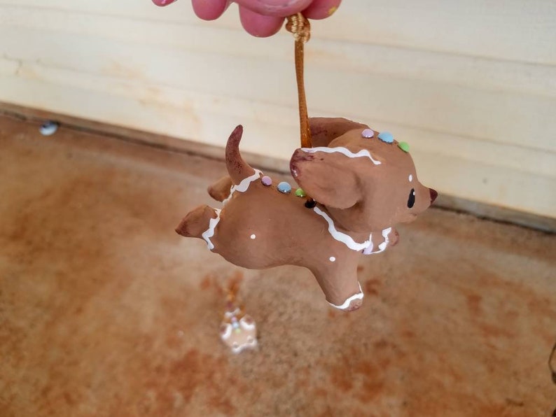 Kawaii Dog and Cat Gingerbread Cookie Christmas Ornament or | Etsy