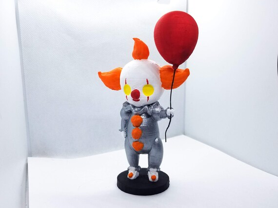 Creepy Clown With Balloon on a Wire Sculpture Figurine Hand | Etsy
