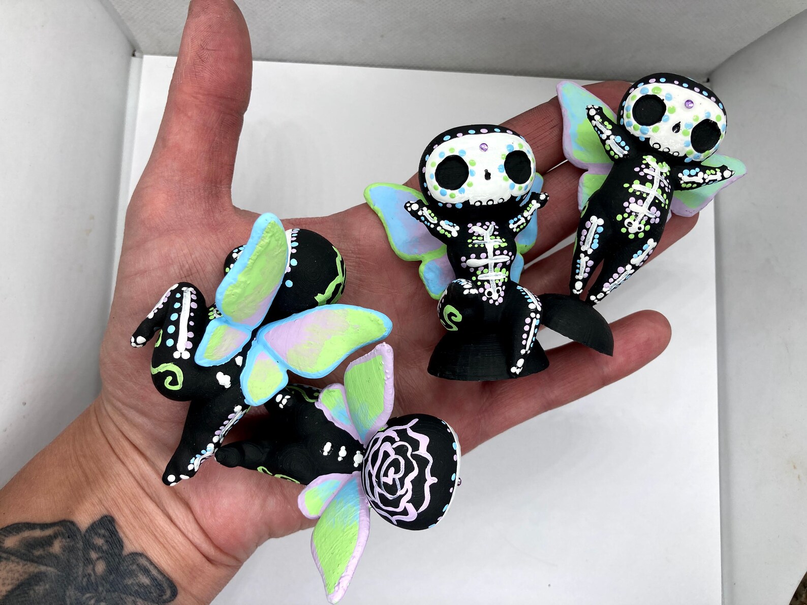 Skeleton Pixie Sculptures Figurine Hand Painted 3D Printed | Etsy