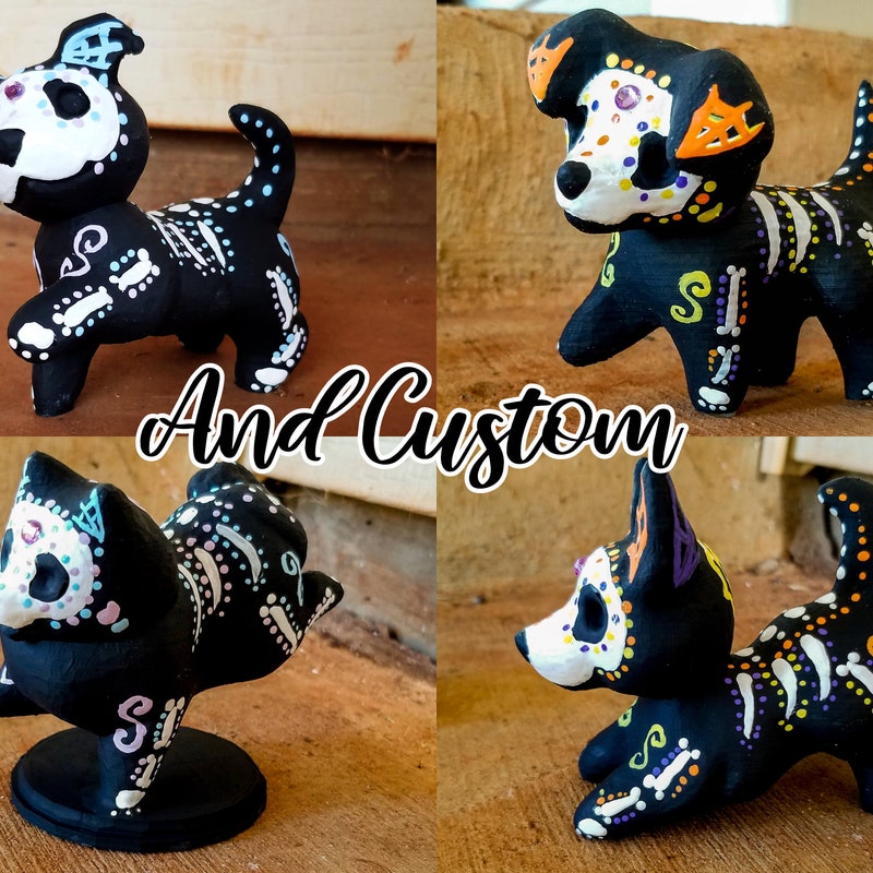 Small Dog Sugar Skull - Etsy