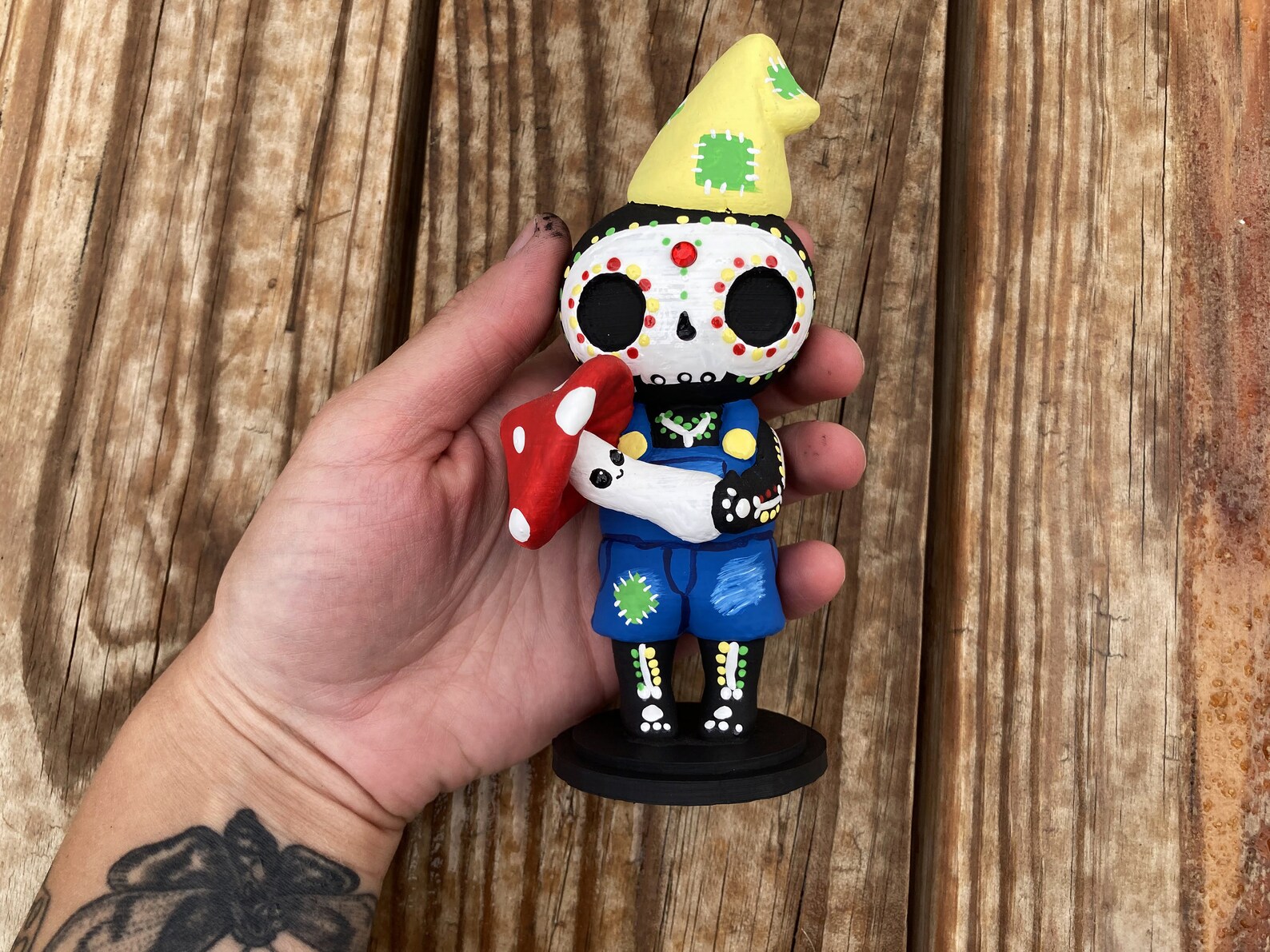 Skeleton Gnomes Sculptures Figurine Hand Painted 3D Printed - Etsy