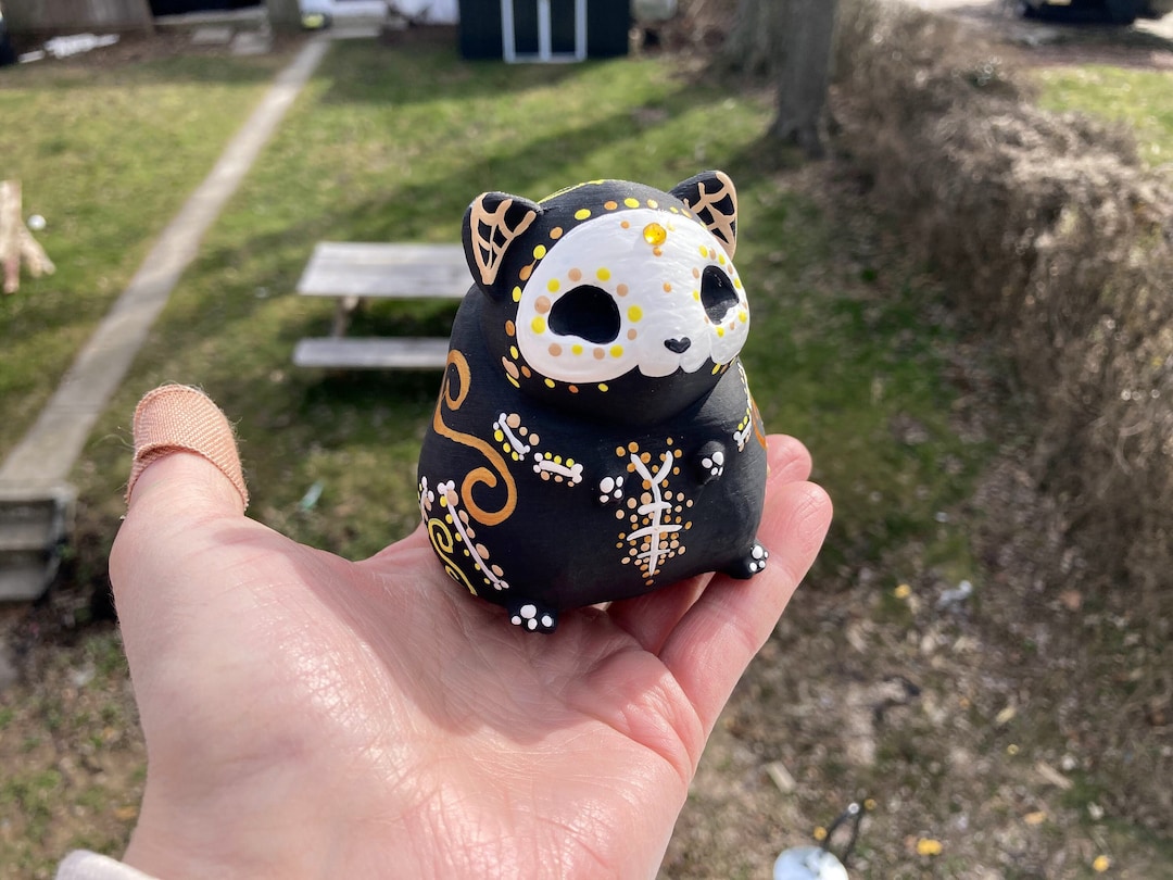 Sugar Skull Hamster Figurine Hand Painted 3D Printed - Etsy