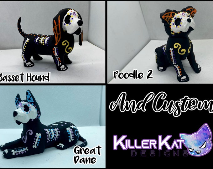 Day of the Dead DOG Shelf Sitter Skeleton Puppy Statue Pet Memorial ...