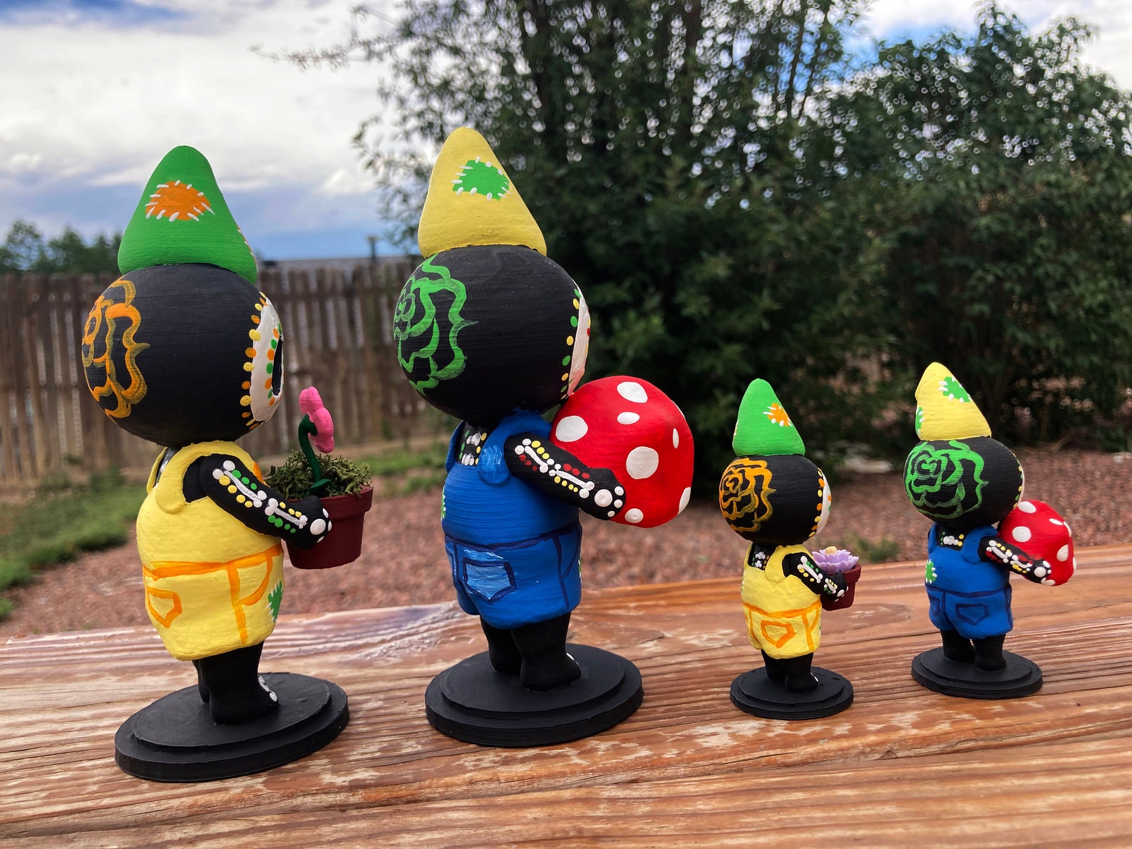 Skeleton Gnomes Sculptures Figurine Hand Painted 3D Printed - Etsy