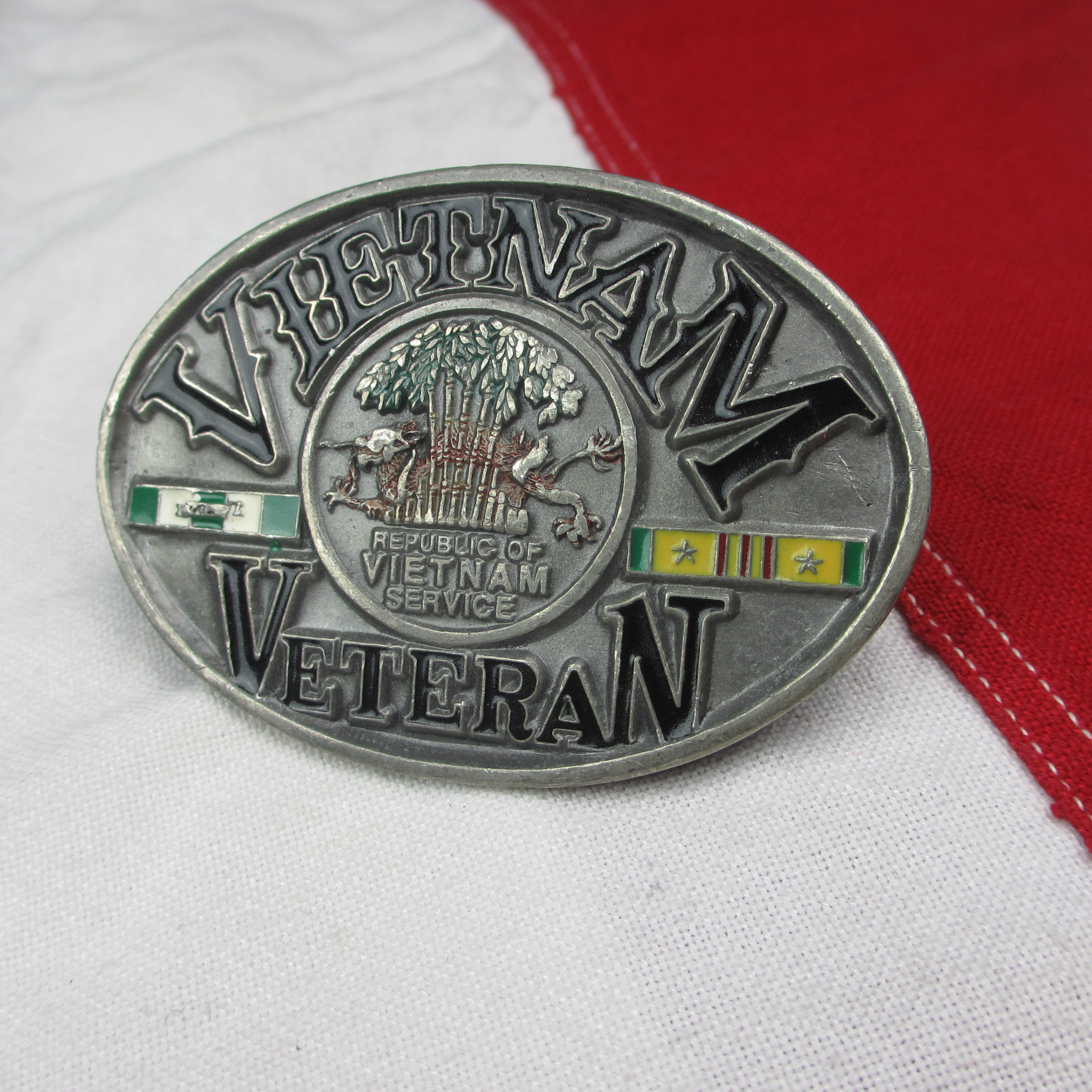 Vintage 1980's Vietnam War Veteran Belt Buckle Solid | Etsy