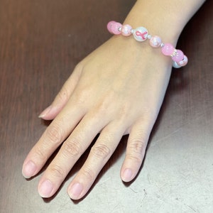 Breast Cancer Awareness Bracelet, Pink Ribbon Bracelet, BCA Survivor ...