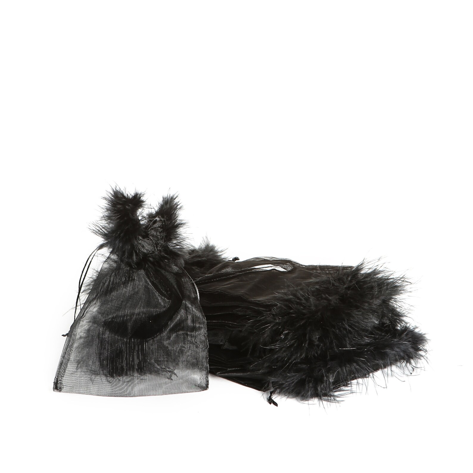 Organza Bags Drawstring Feather Pouches Fur Party Favors | Etsy