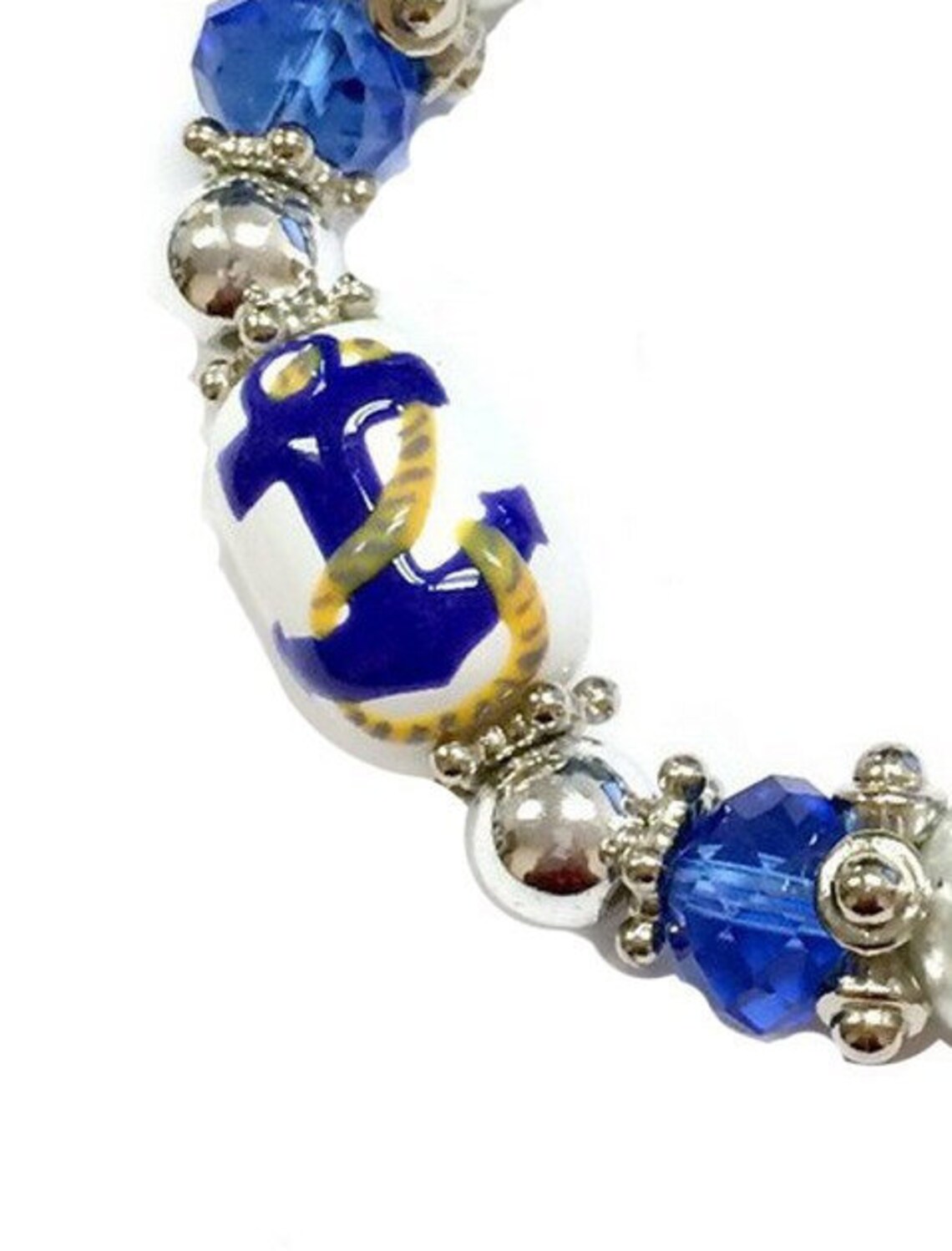 Navy Bracelet Gift For Her USA Jewelry Hand Painted I | Etsy
