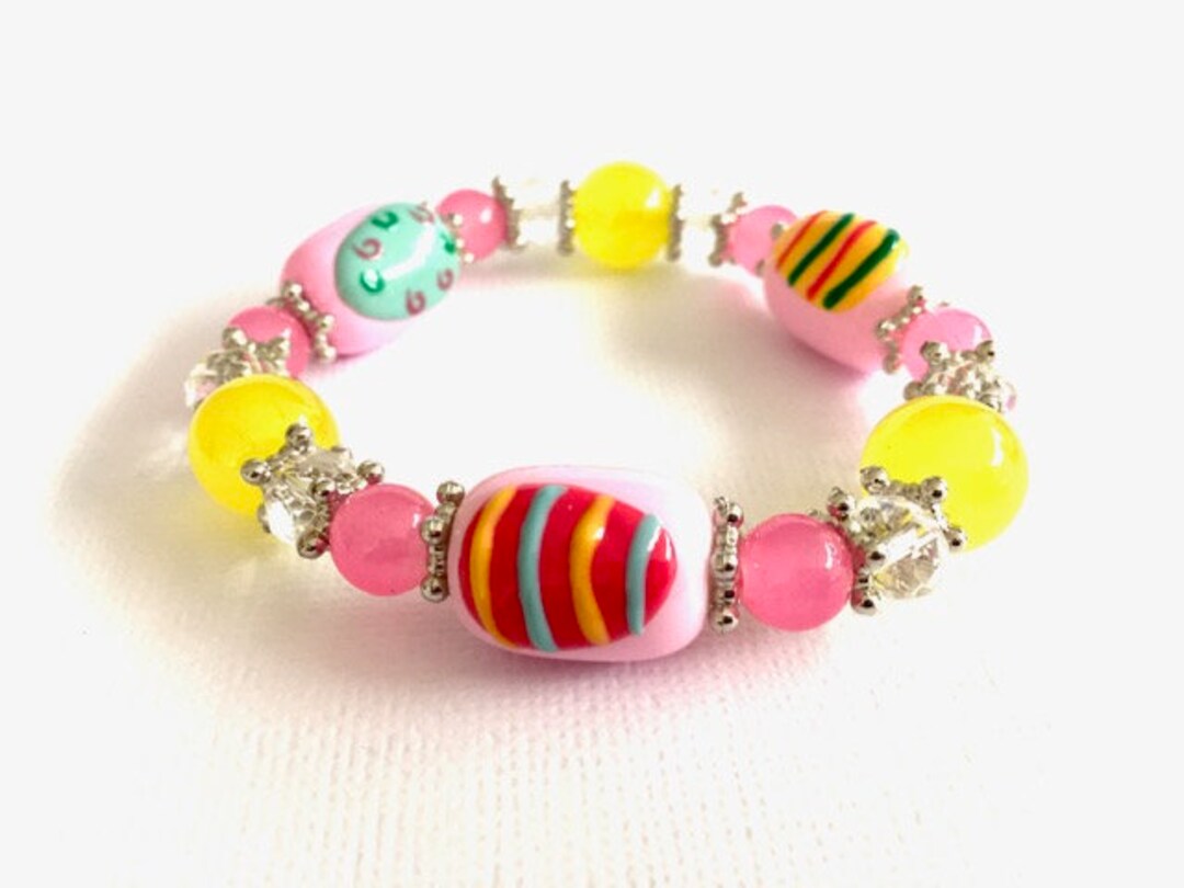 Easter Toddler Jewelry - Spring Bracelet - Easter Egg Bracelet - Easter ...