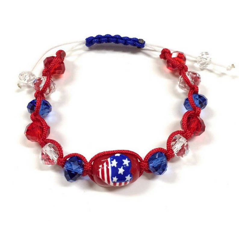 Americana Bracelet Pull String Bracelet Gift for Her - Etsy