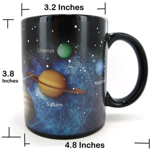 Space Mug, Color Changing Cups, Galaxy Space Heat Sensitive Coffee Mug ...