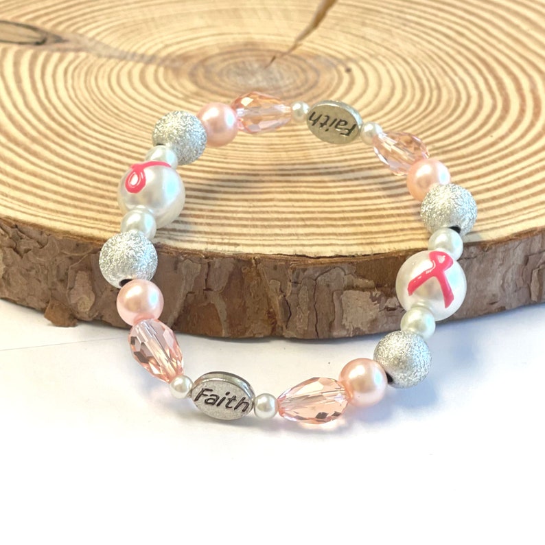 Breast Cancer Awareness Bracelet, Pink Ribbon Bracelet, BCA Survivor ...