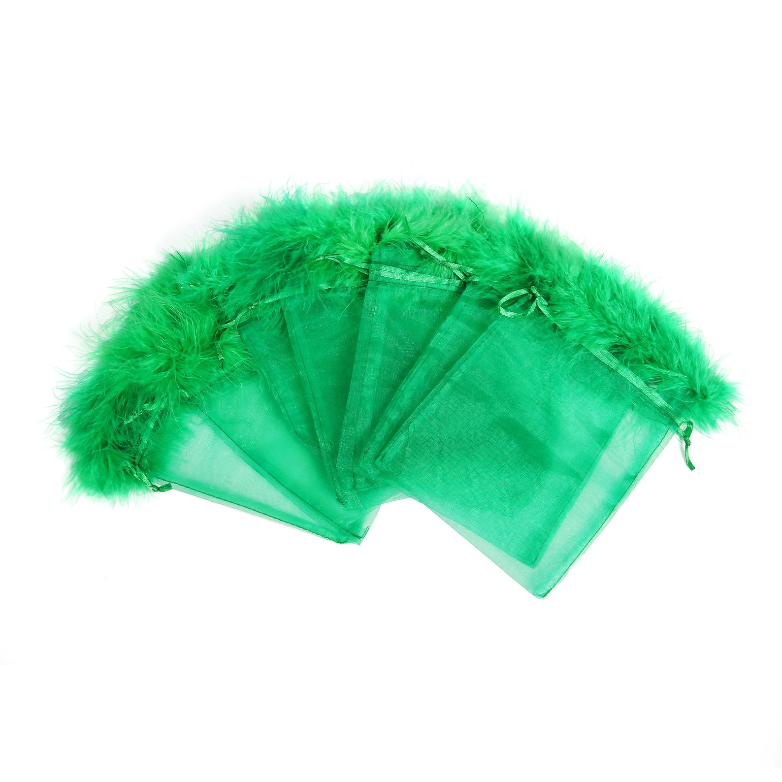 Organza Bags Drawstring Feather Pouches Fur Wedding | Etsy