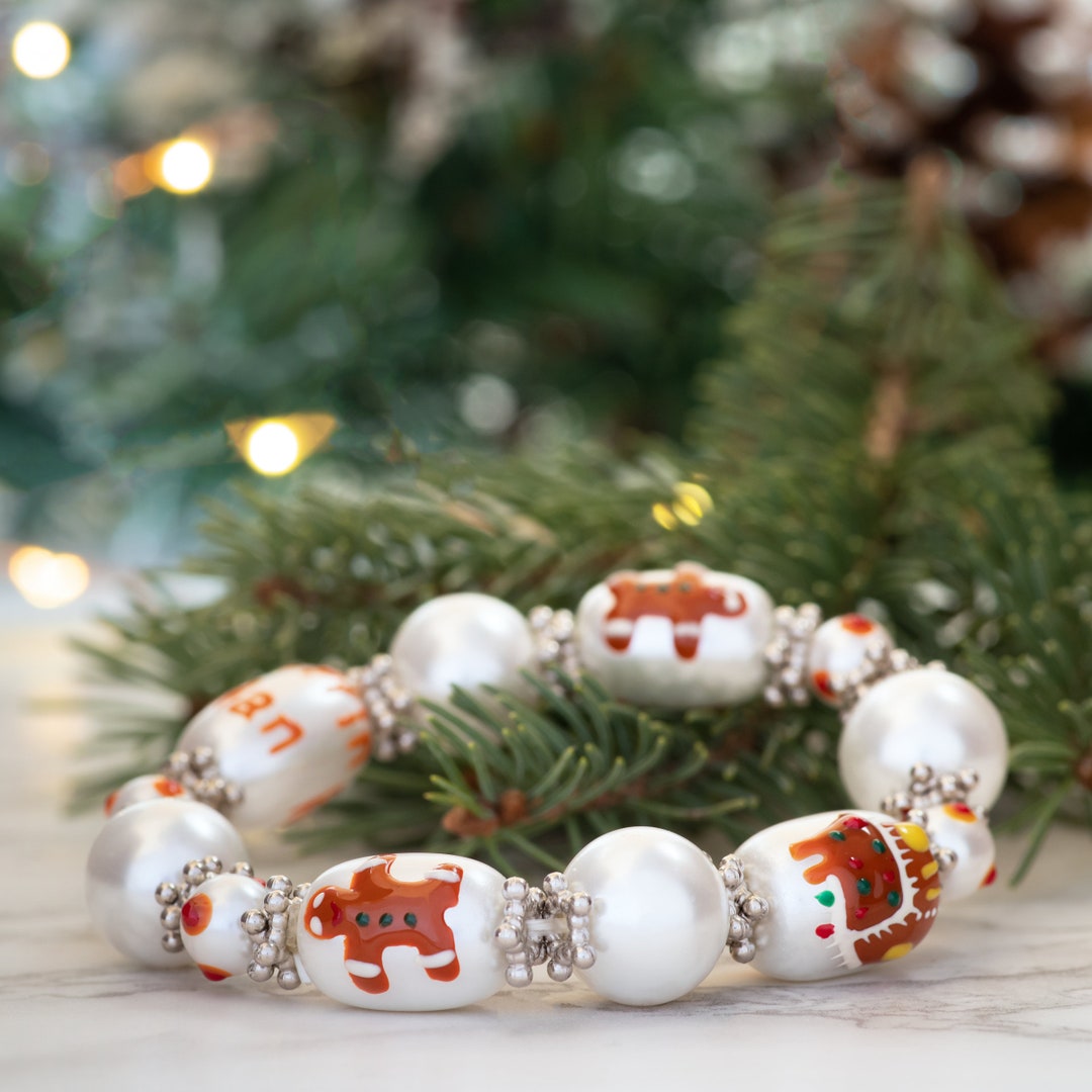 Christmas Bracelets for Women Gingerbread Man Bracelet Holiday ...