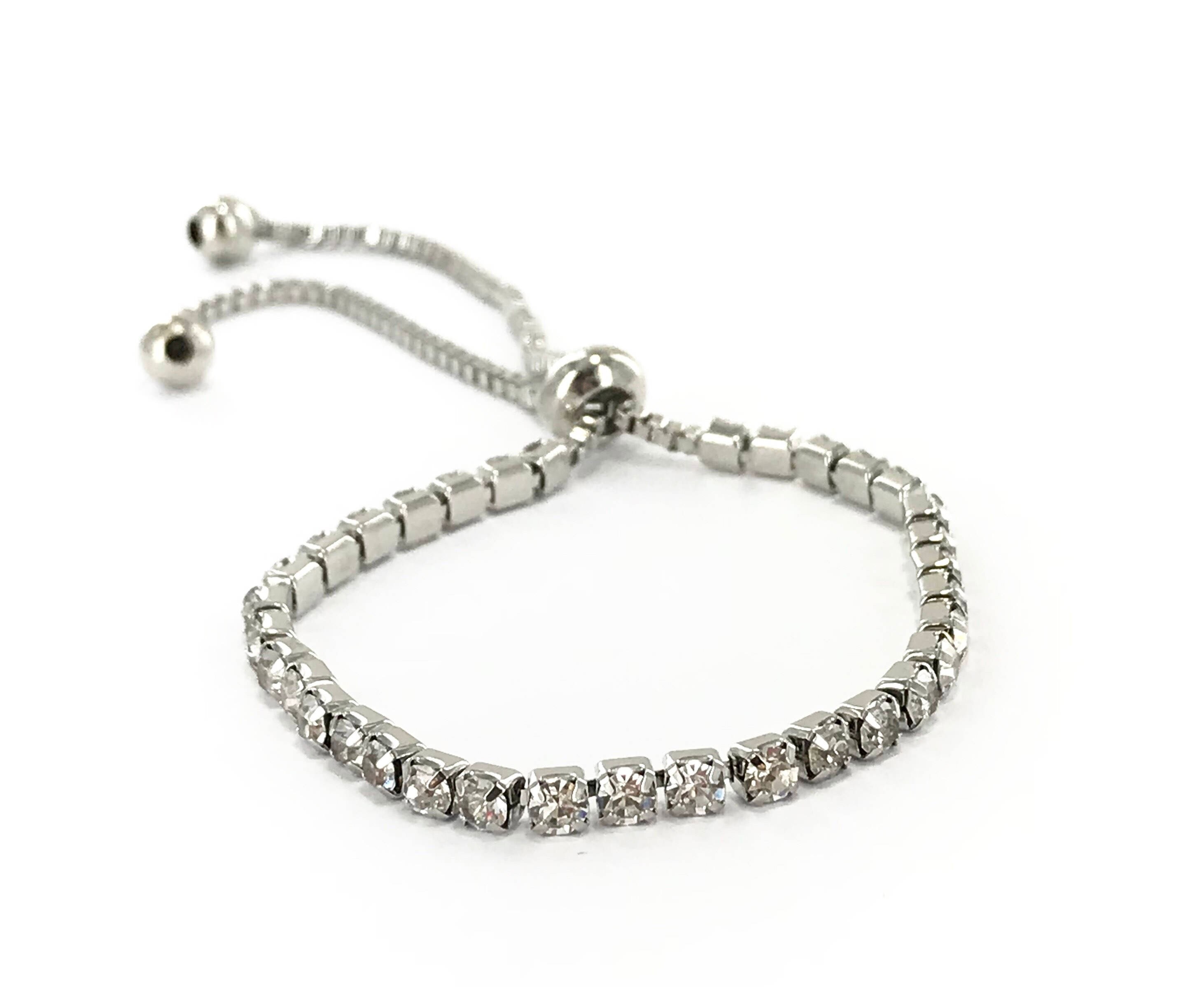 Rhinestone Bangle Bracelet Wedding Bracelet Bridal | Etsy