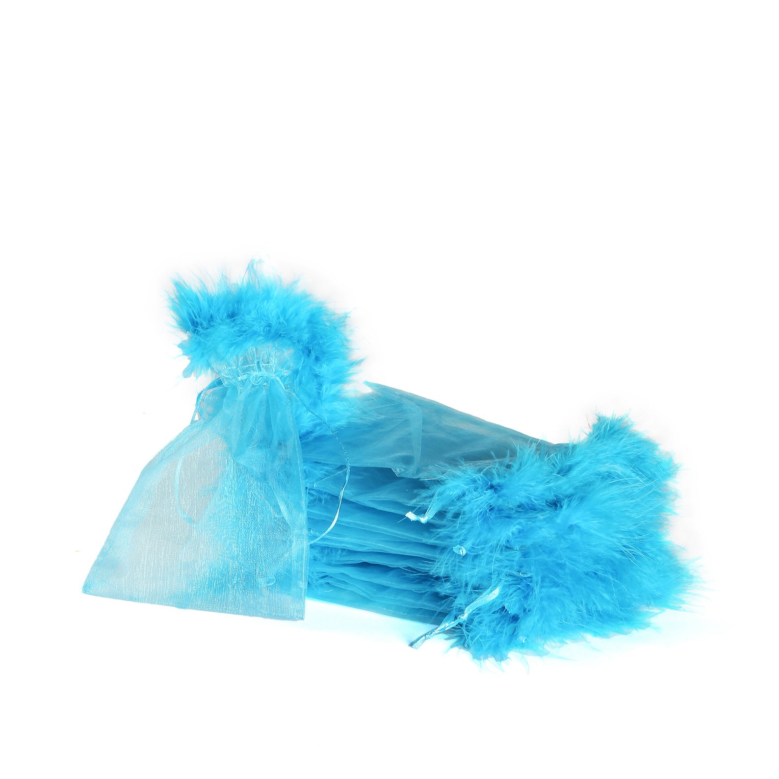 Organza Bags Drawstring Feather Pouches Party Favors Bags - Etsy