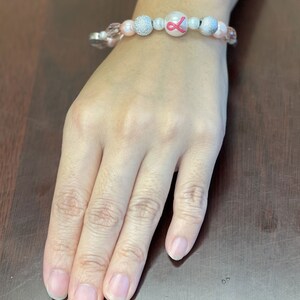 Breast Cancer Awareness Bracelet, Pink Ribbon Bracelet, BCA Survivor ...
