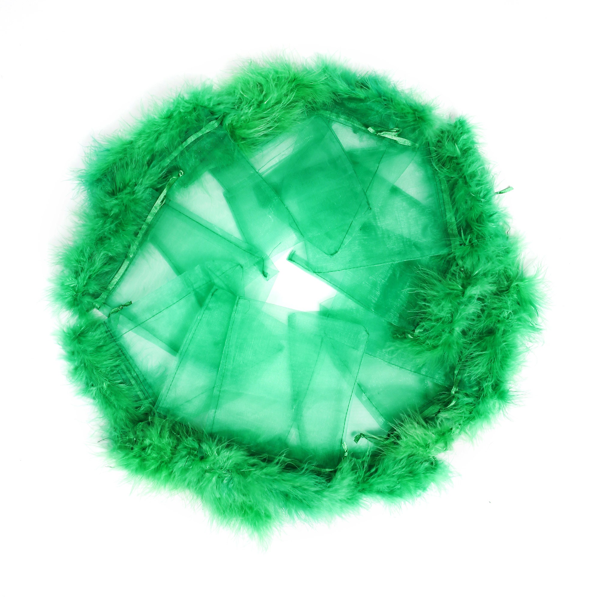 Organza Bags Drawstring Feather Pouches Fur Wedding | Etsy