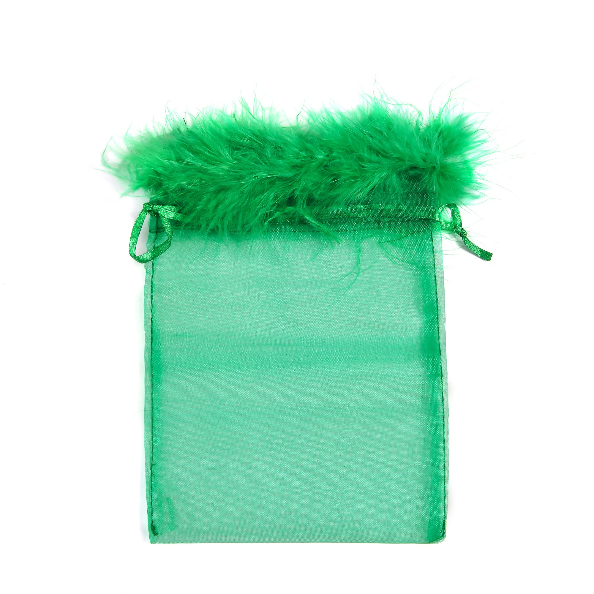 Organza Bags Drawstring Feather Pouches Fur Wedding | Etsy