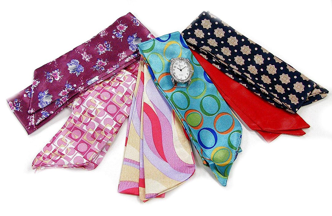 Scarf Watch for Women Girls, Interchangeable Scarves Geneva Watch ...