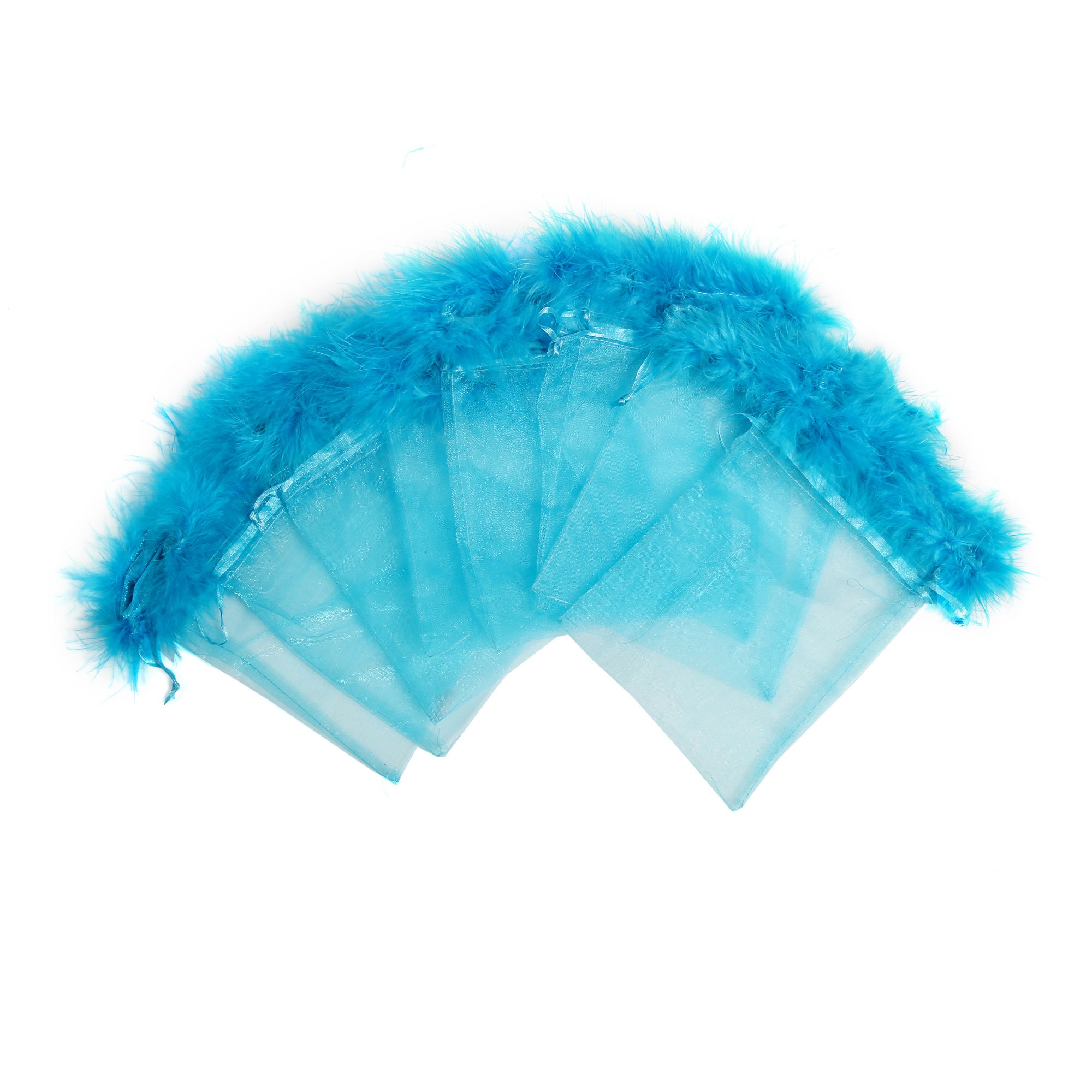 Organza Bags Drawstring Feather Pouches Party Favors Bags | Etsy