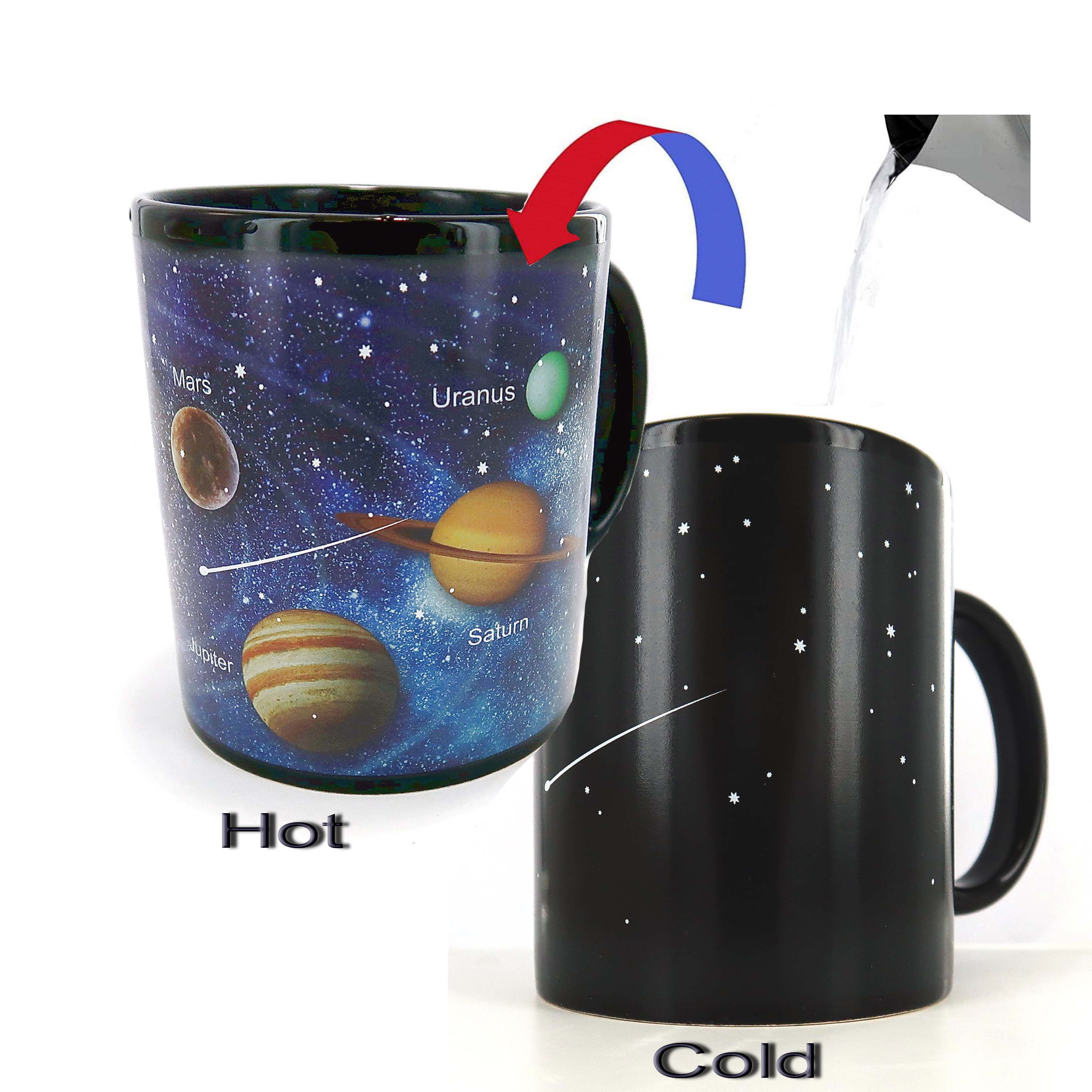 Space Mug, Color Changing Cups, Galaxy Space Heat Sensitive Coffee Mug ...