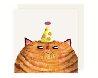Ginger Cat Birthday Card - Etsy