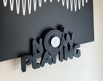 NOW PLAYING Vinyl Record Music Display Wall Mount Rack 3D Printed - Etsy