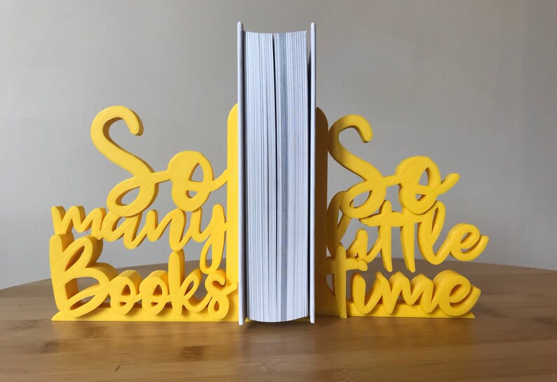 Decorative Lightweight Bookends So many books So little | Etsy