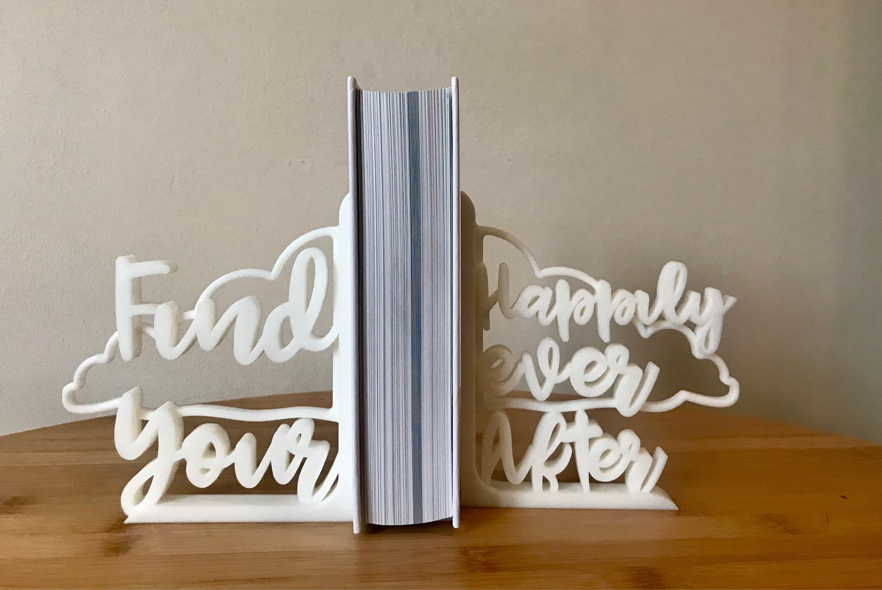 Decorative Lightweight Bookends Find Your Happily Ever After | Etsy