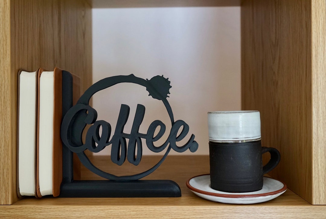 Decorative Lightweight Bookends but First, Coffee 3D Printed - Etsy