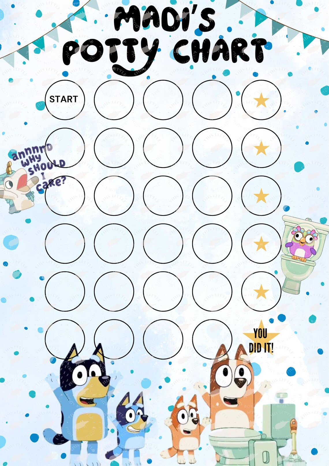 Potty Chart & Potty Stickers - Etsy Canada