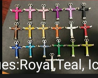 Burgundy Disciple's Cross Necklace Handmade - Etsy