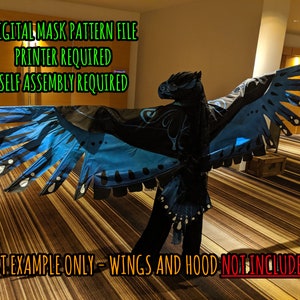 Bird of Prey/raptor Low Poly Mask Pattern for Cardboard or EVA Foam ...