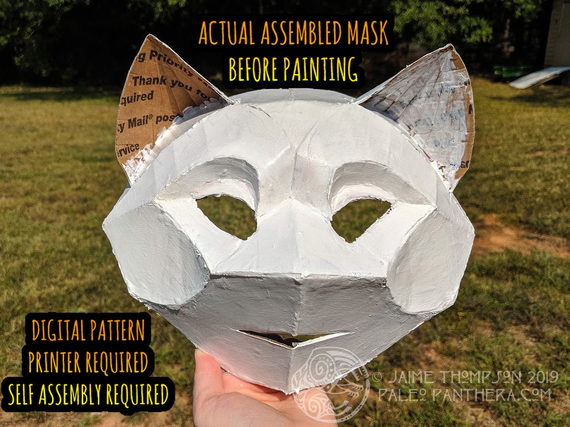 Red Panda Low Poly Mask Pattern for Cardboard or EVA Foam | Etsy