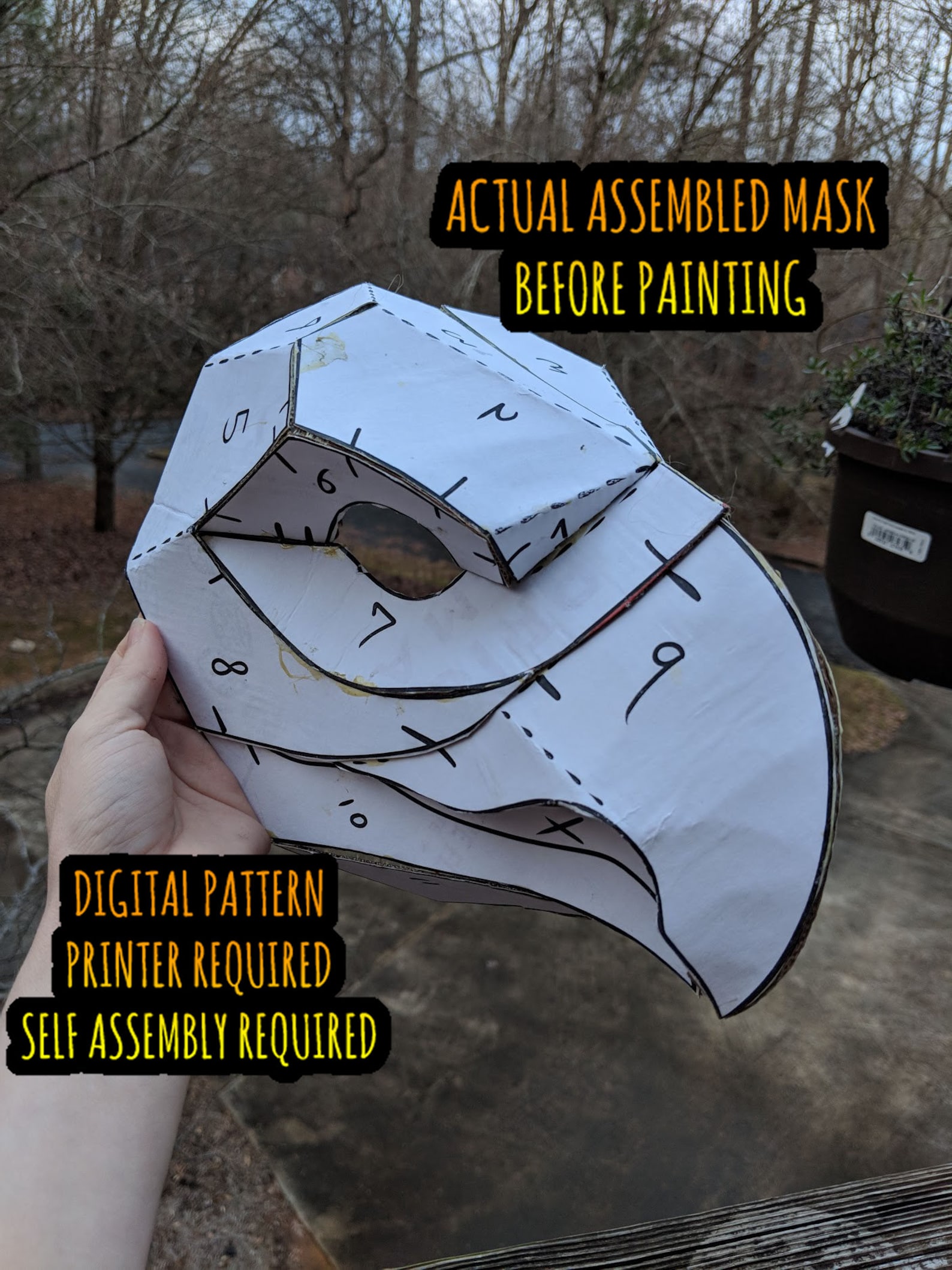 Bird of Prey/raptor Low Poly Mask Pattern for Cardboard or EVA - Etsy ...