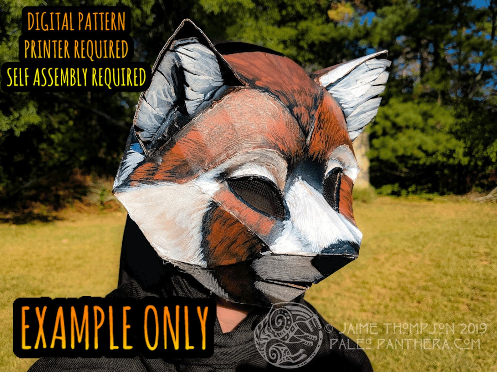 Red Panda Low Poly Mask Pattern for Cardboard or EVA Foam - Etsy