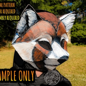 Red Panda Low Poly Mask Pattern for Cardboard or EVA Foam - Etsy