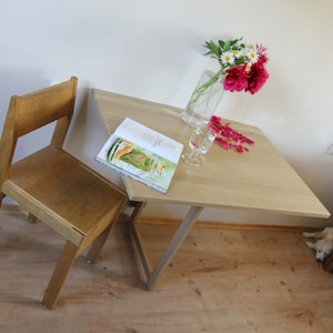 Murphy Dining Table in Solid Oak for Two Space Saving HANDMADE Etsy