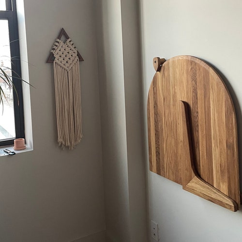 Wall Mounted Fold Down Oak Top Minimalist Space Saver Desk - Etsy