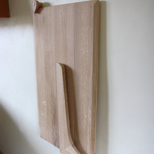 Wall Mounted Wood Table in Solid Oak Rounded Corner | Etsy UK